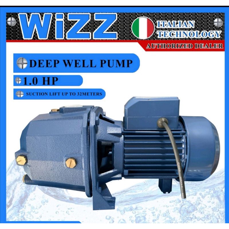 DEEP WELL WATER PUMP 1HP UP TO 50METERS AND 120 LITERS PER MINUTE WIZZ ...