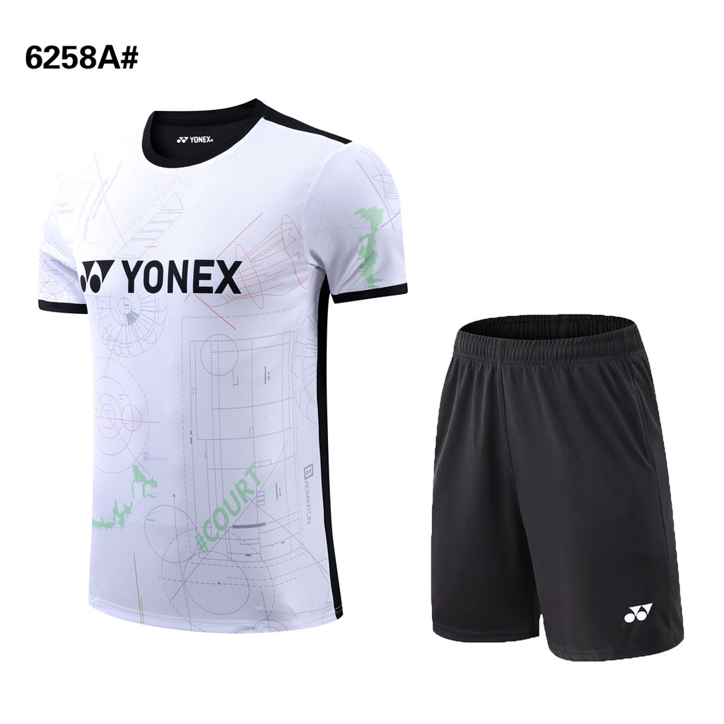 2022 new Yonex badminton suits men's and women's table tennis t-shirts short-sleeved sportswear ...