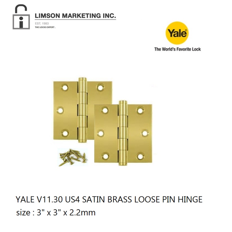 Yale Satin Brass Loose Pin Hinge | Shopee Philippines