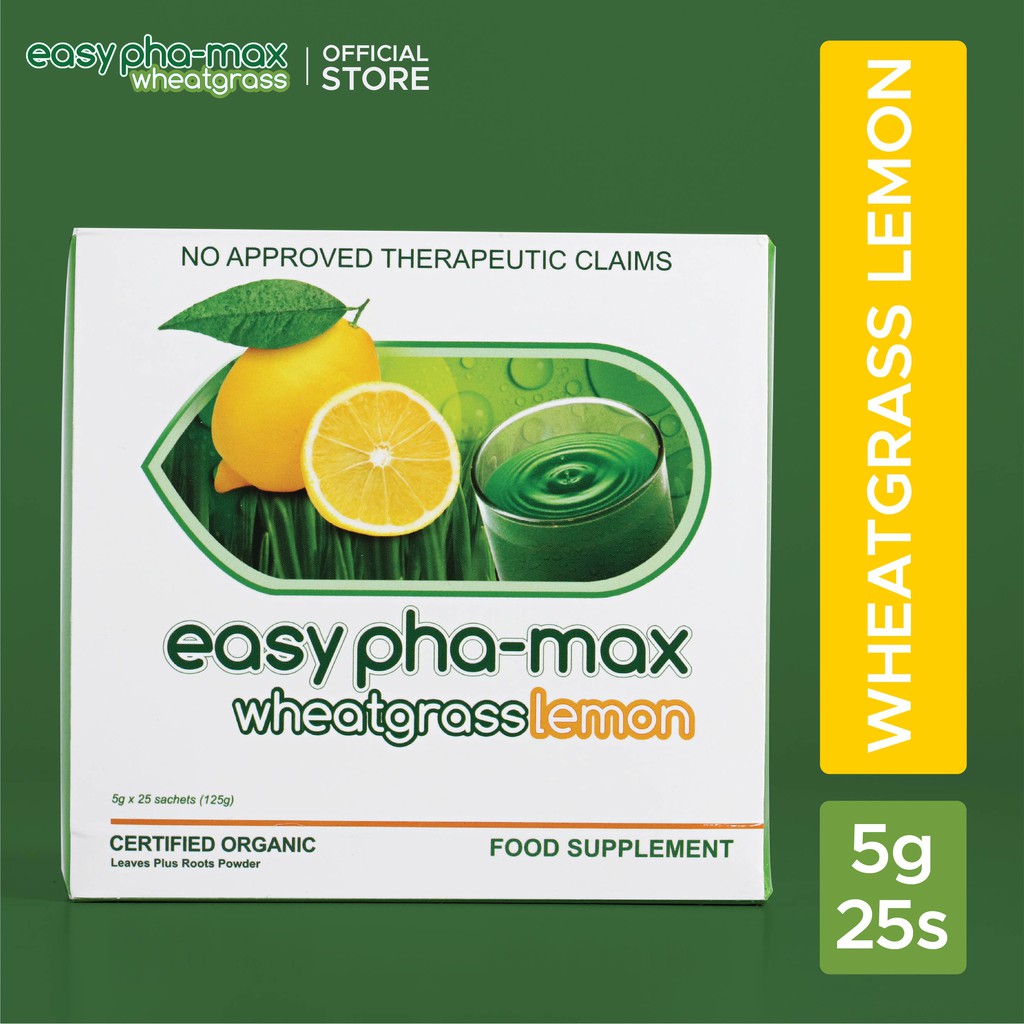 Easy Phamax Wheatgrass Lemon 25s | Shopee Philippines
