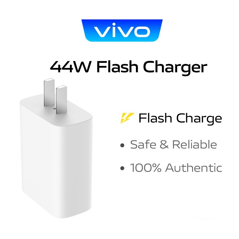 100% Original Vivo 44W Original Flash Charger Fast Charging Adapter + 4A cable set COD | Shopee ...