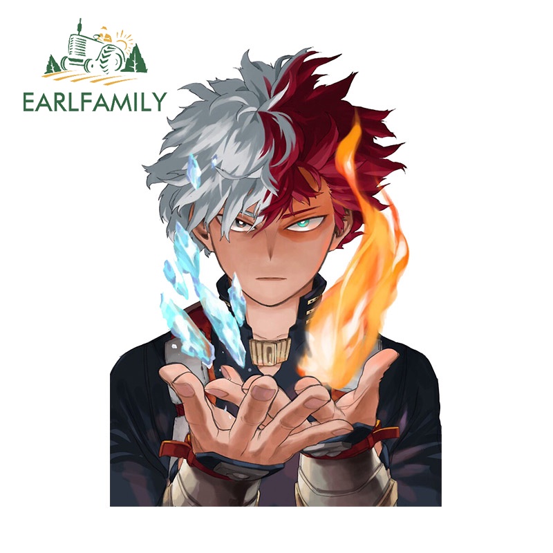 EARLFAMILY 13cm x 9.4cm Todoroki Shoto My Hero Academia Car Stickers ...