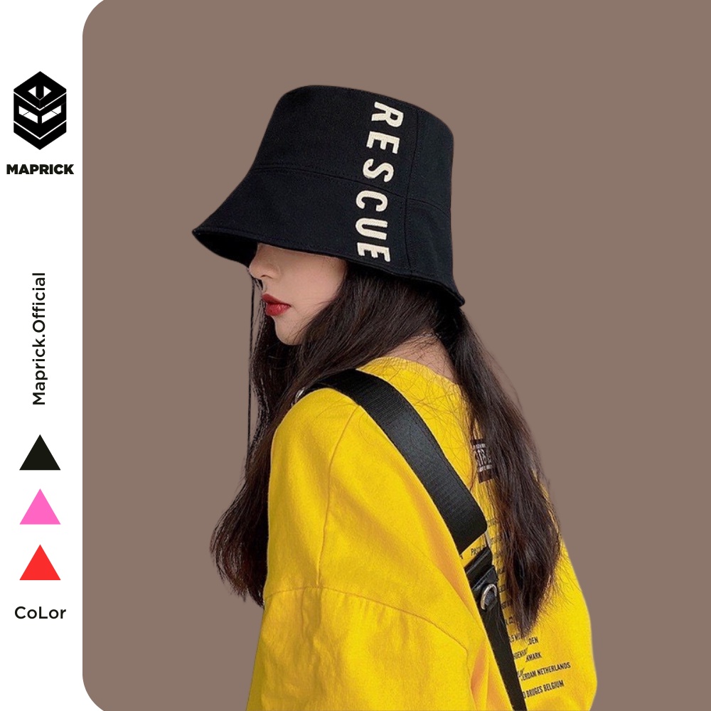 Bucket Hat [Maprick] Ullzang Hat With Rim GENZ | Shopee Philippines