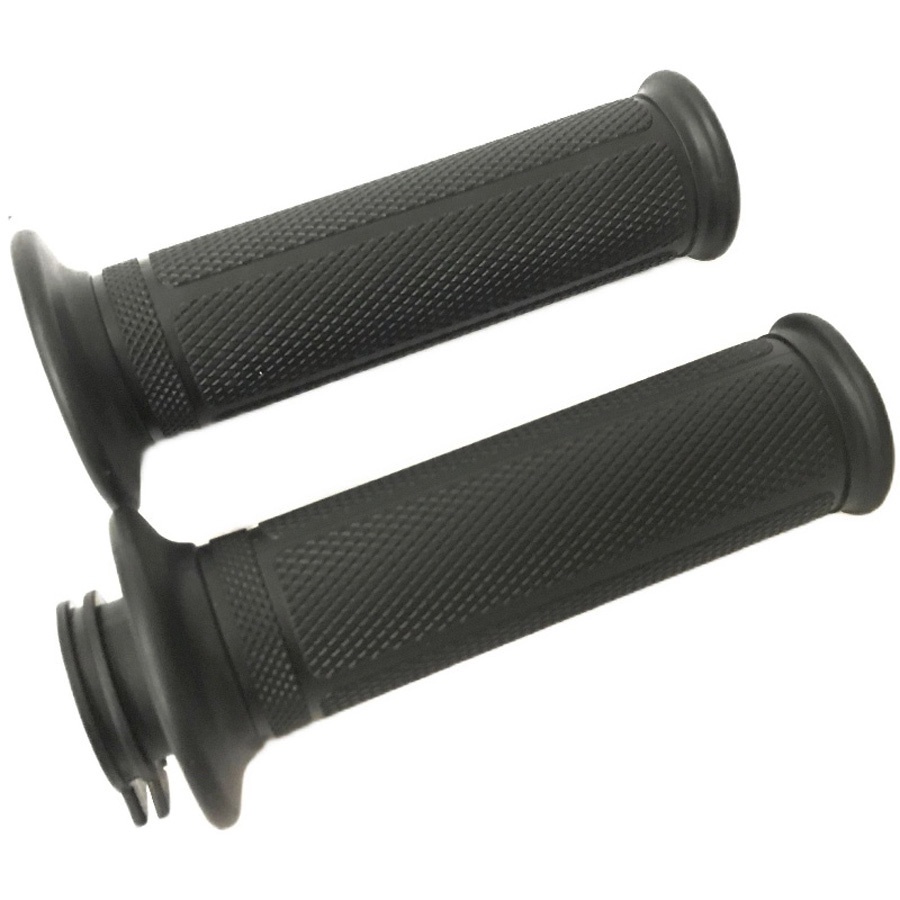 Black Motorcycle Handlebar Accessories 1 Pair Scooter Hand Grips For ...