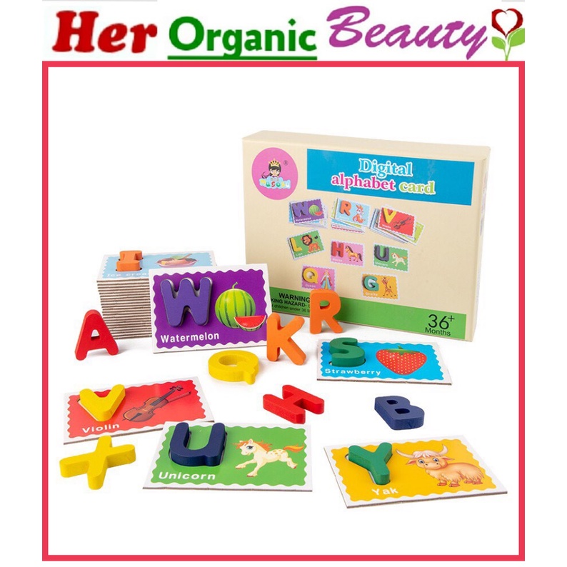 Wooden 3d Flash Cards with Box (Alphabet or Numbers). | Shopee Philippines