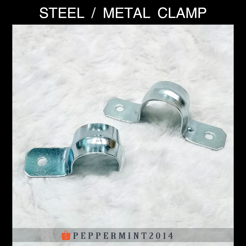 GI Galvanized Iron Steel Conduit Clamp EMT RSC Screw Holder 1/2 Single ...