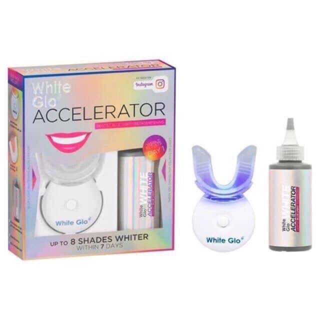 White Glo White Accelerator Blue Light Teeth Whitening System | Shopee ...