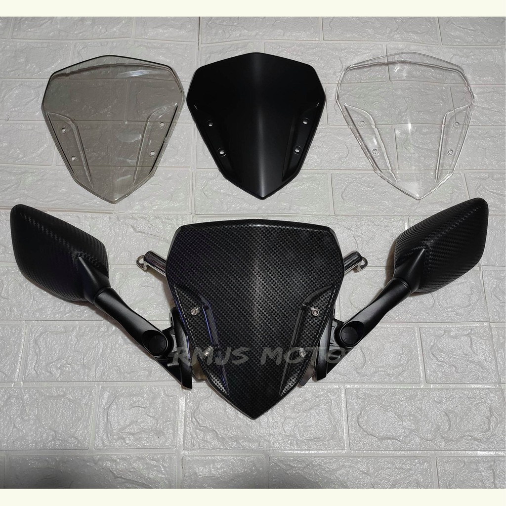 Side mirror bracket and Visor Set -R25 for click, mio , skydrive, aerox ...