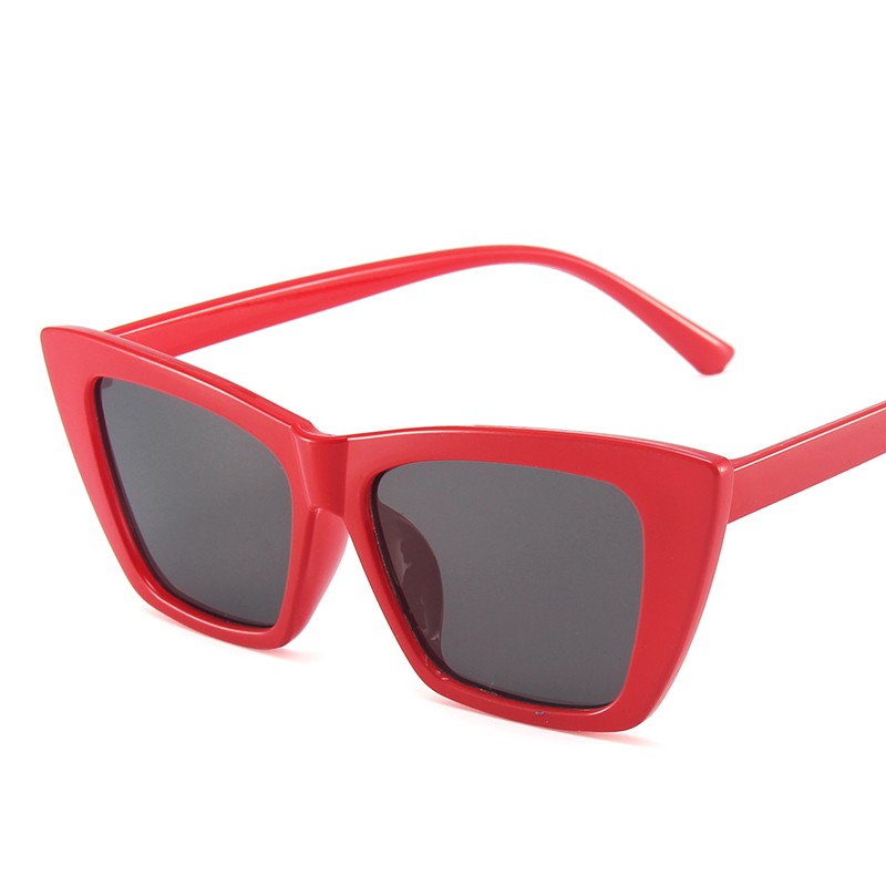 Fashion Cat Eye Sunglasses Women Retro Square Glass Sunglasses Female