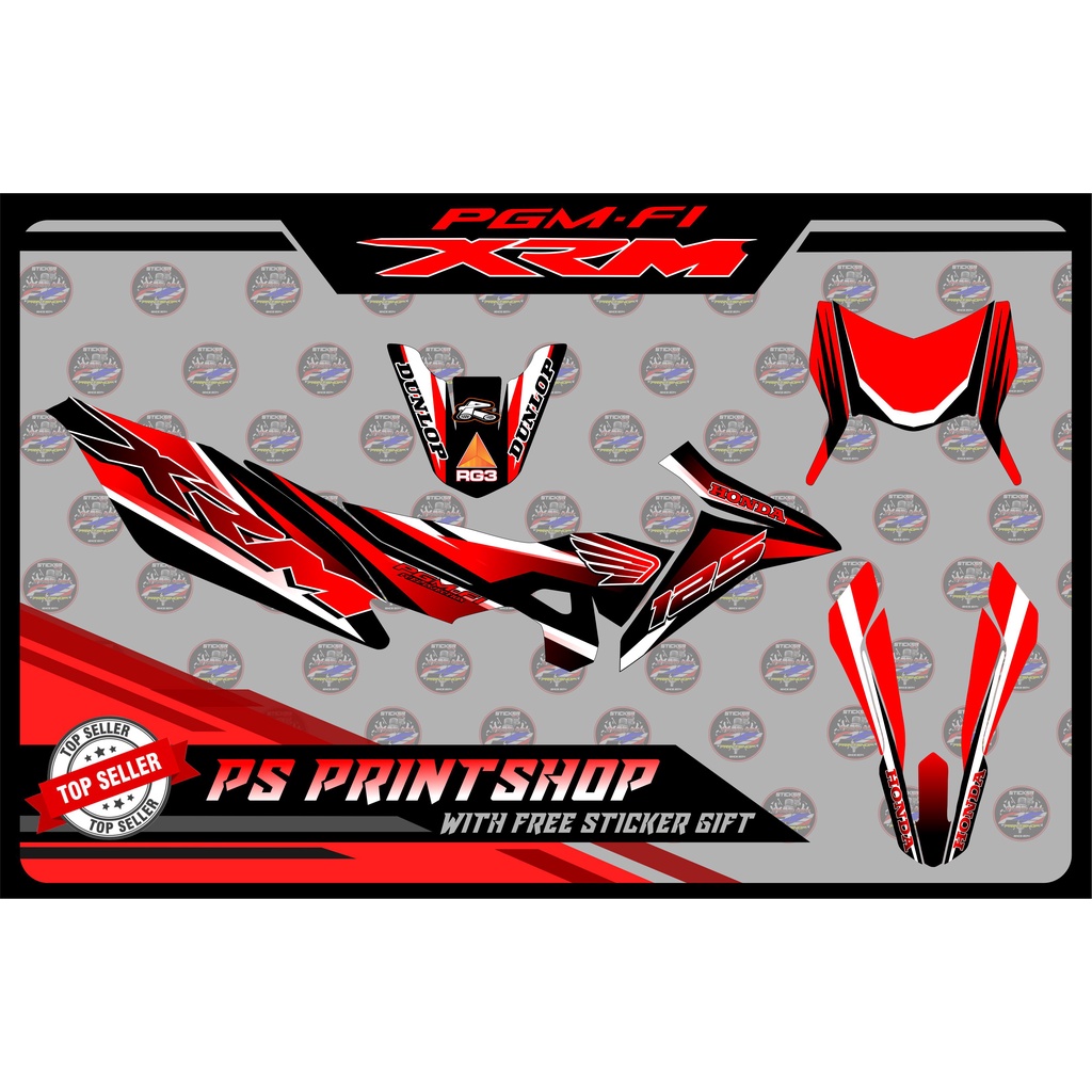 XRM 125fi Honda full set Sticker decals Durable and High Quality Batch ...