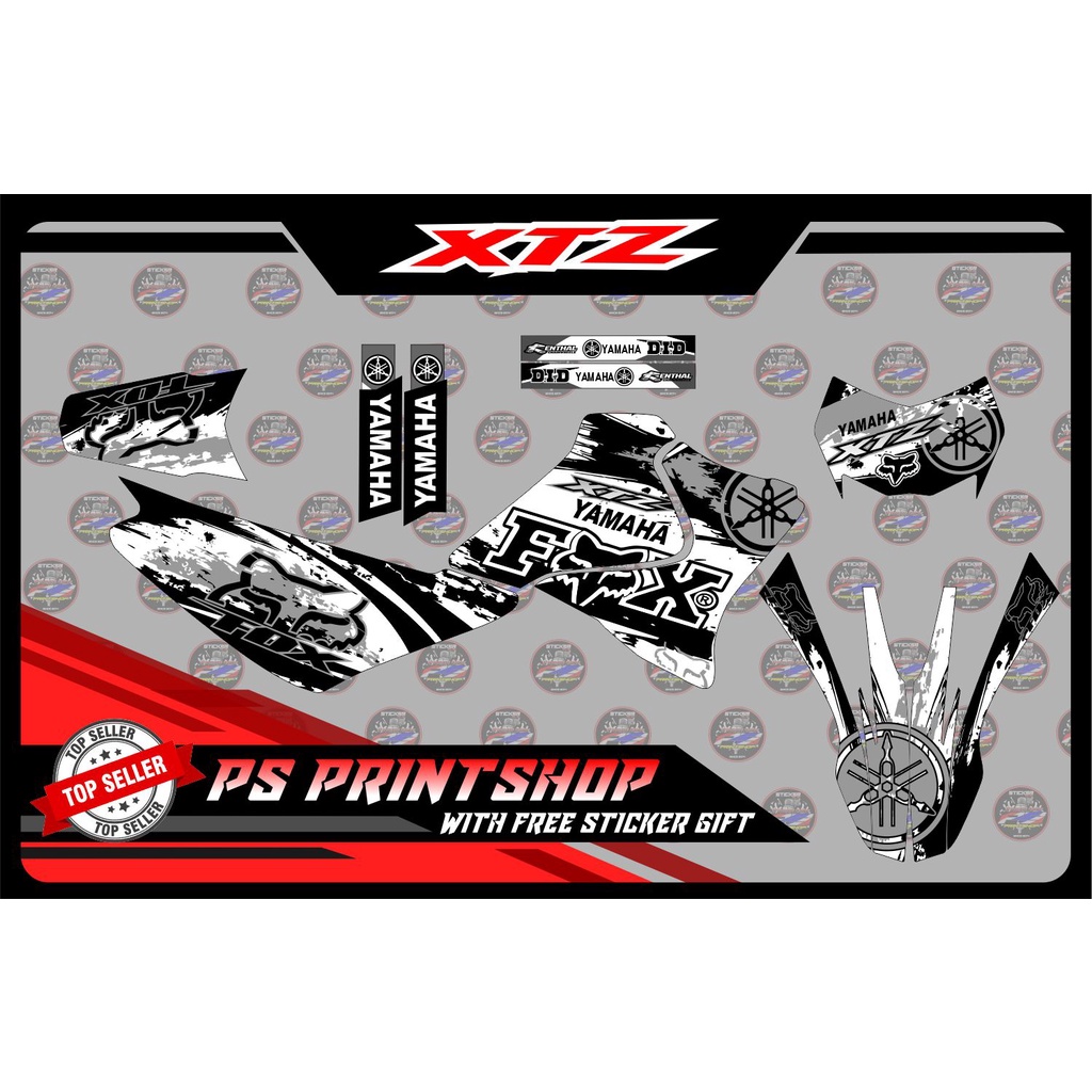 XTZ 125 yamaha full set sticker decals durable and high quality (Batch ...