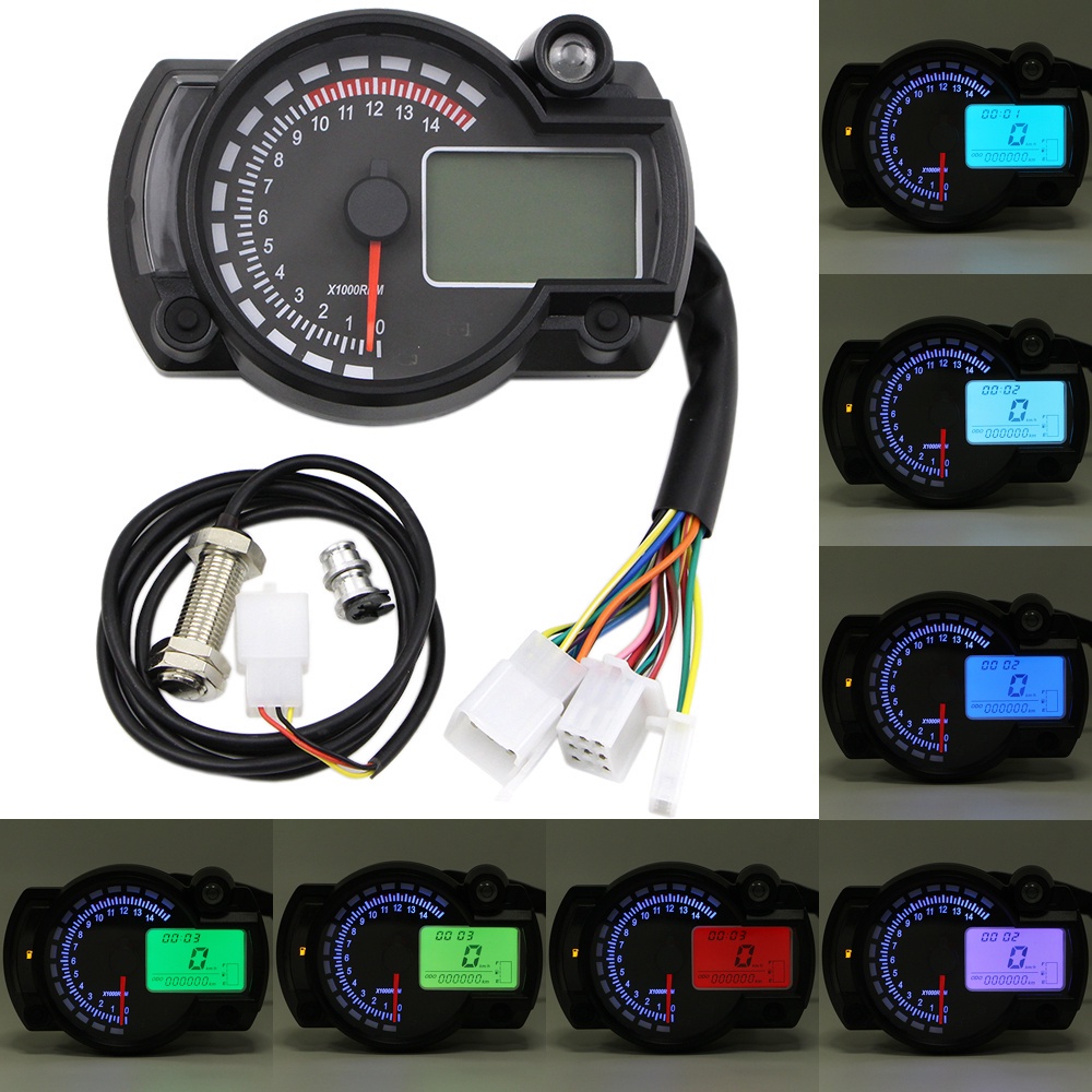 15000rpm Motorcycle Instrument Speedometer Odometer Tachometer Trip ...
