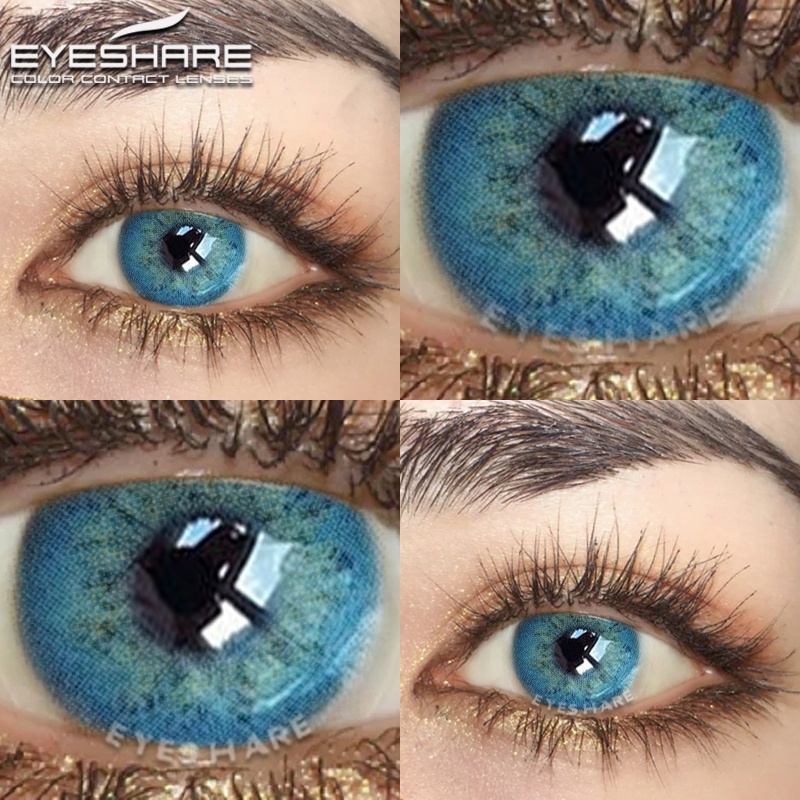 EYESHARE Color Contact Lenses For Eyes 1pair Natural Blue Colored ...