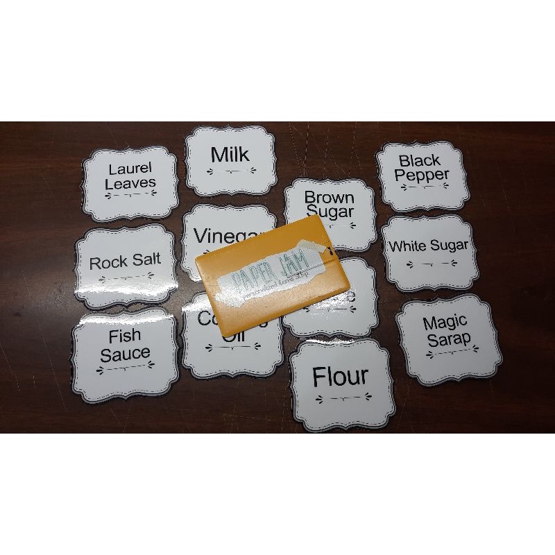 Condiments Vinyl Sticker , Label, Waterproof, Vinyl Sticker, Laminated ...