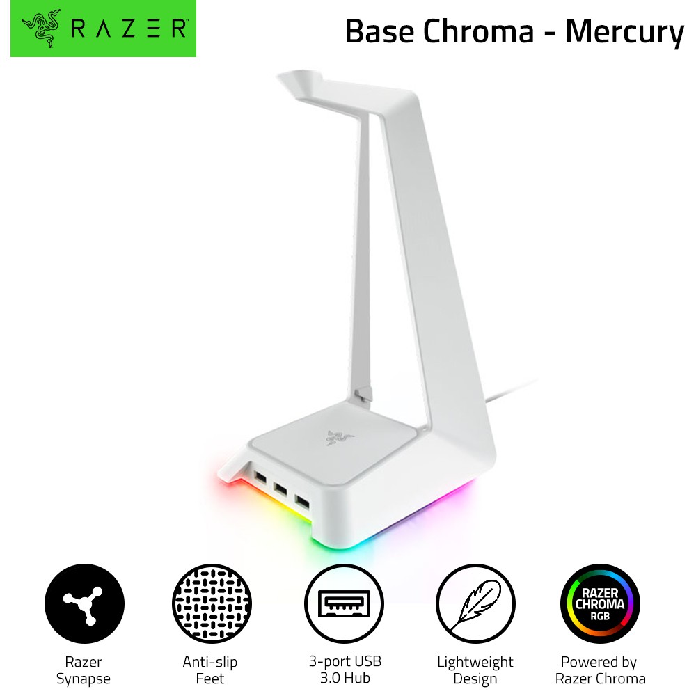 RAZER Base Station Chroma Gaming Headphone Stand Razer RGB Chroma ...
