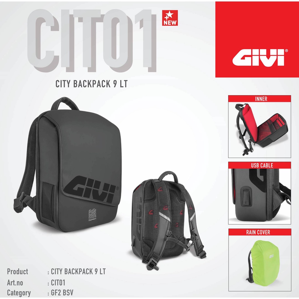 GIVI CITY BACKPACK CIT01 (9LT) | Shopee Philippines