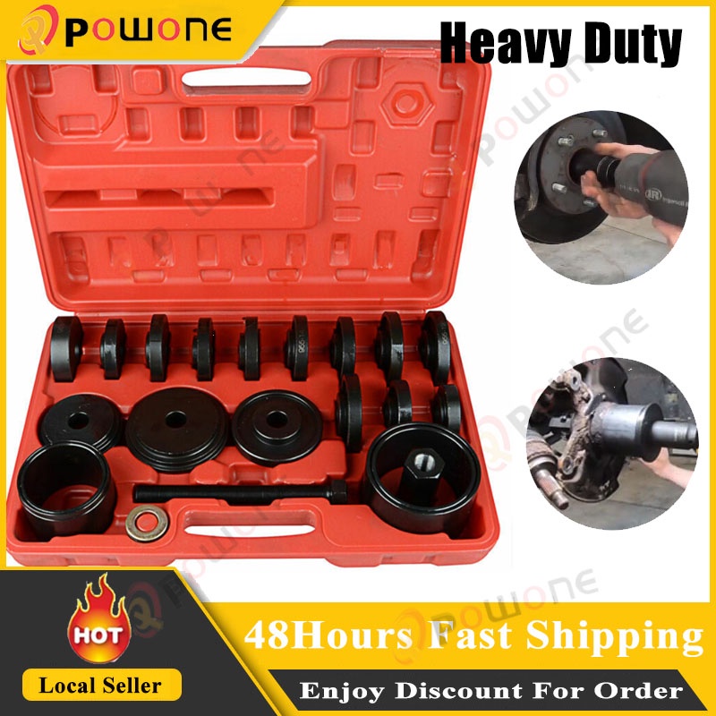 23Pcs Front Wheel Drive Bearing Removal Install Adapter Puller Pulley Press Replacement Tool Kit ...