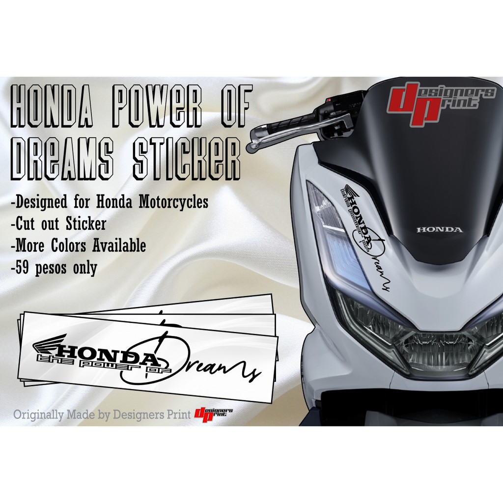Honda Power of Dreams Sticker - Cut out sticker, 9 inches width ...