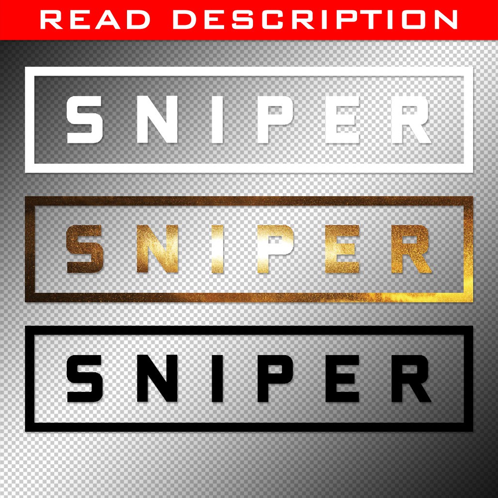 Sticker | (1) Sniper Sign | Weather Proof die-cut decals | Logo | Door ...