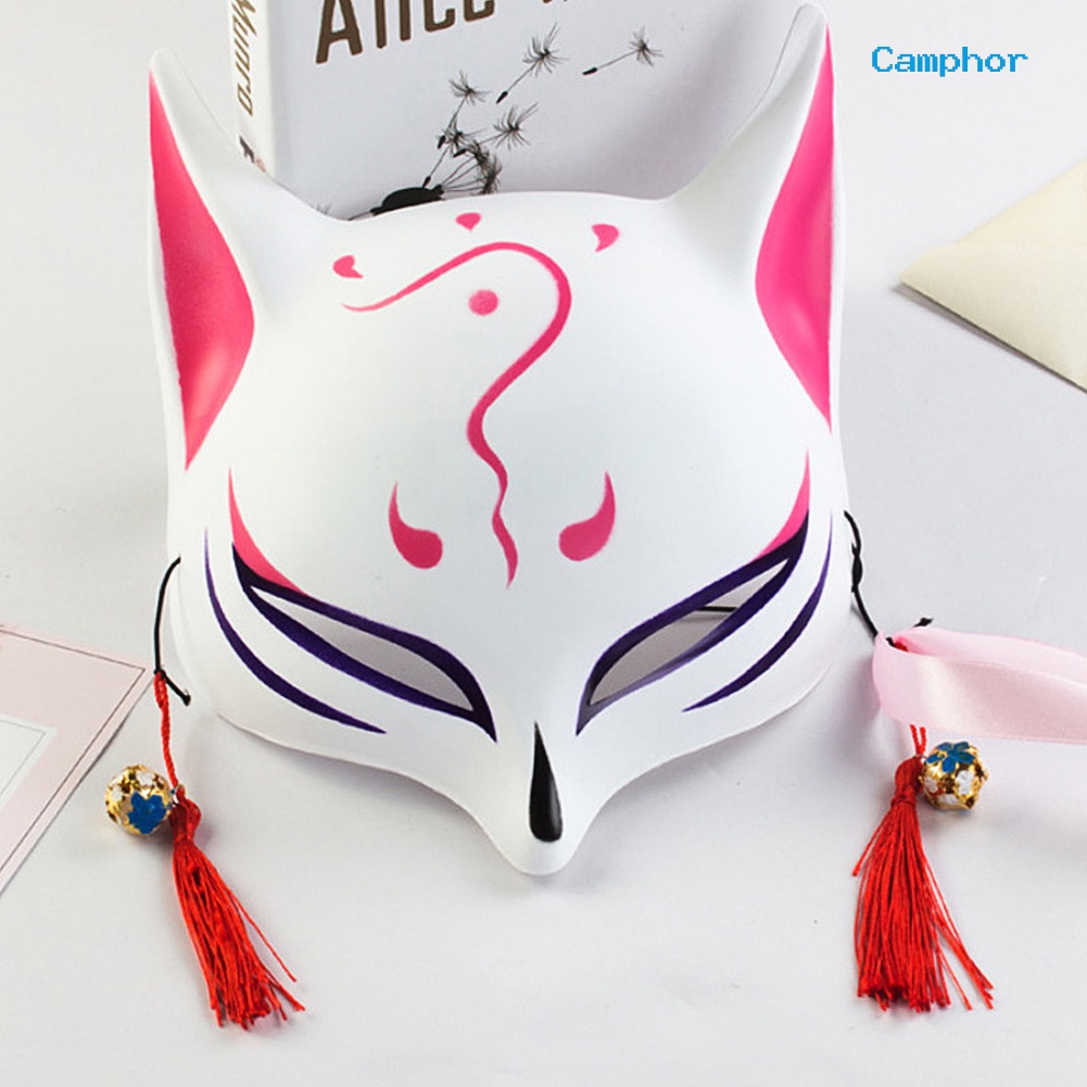 camphor PVC Fox Hand-painted Half Face Mask Masquerade Party Dress up ...