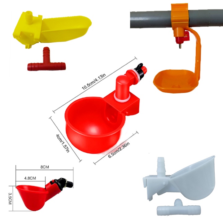 Combo of 10 automatic drinking troughs for chickens, ducks, pigeons ...
