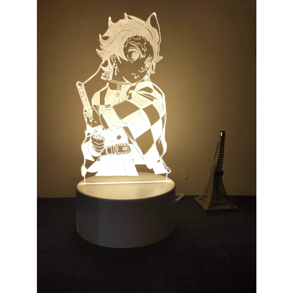 Demon Slayer LED Acrylic Lamp Tanjiro Nezuko Hashibira Zenitsu Anime ...