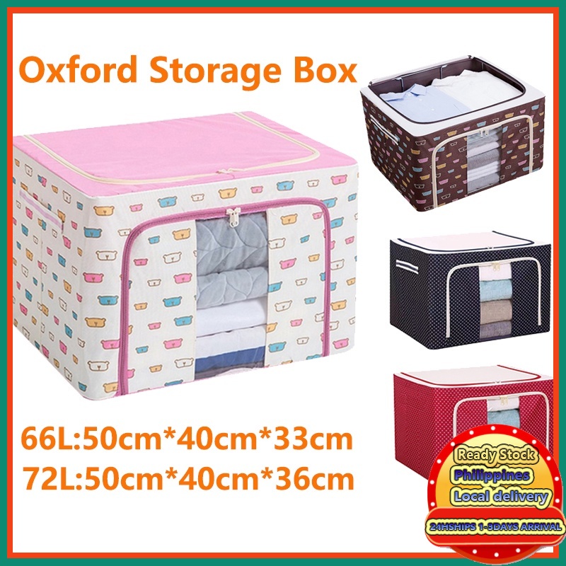 Foldable Storage Box Organizer Waterproof Dustproof Steel Shelf Clothes ...