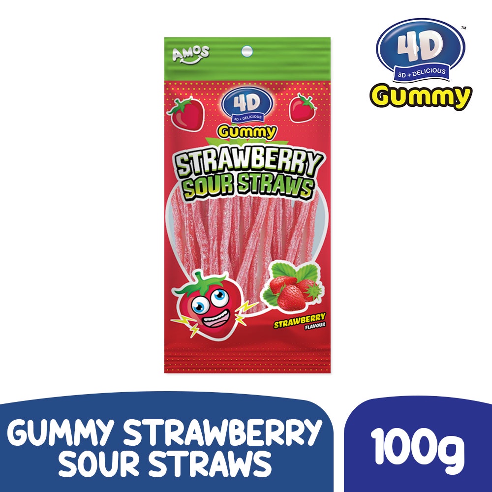 4D Gummy Strawberry Straws | Shopee Philippines