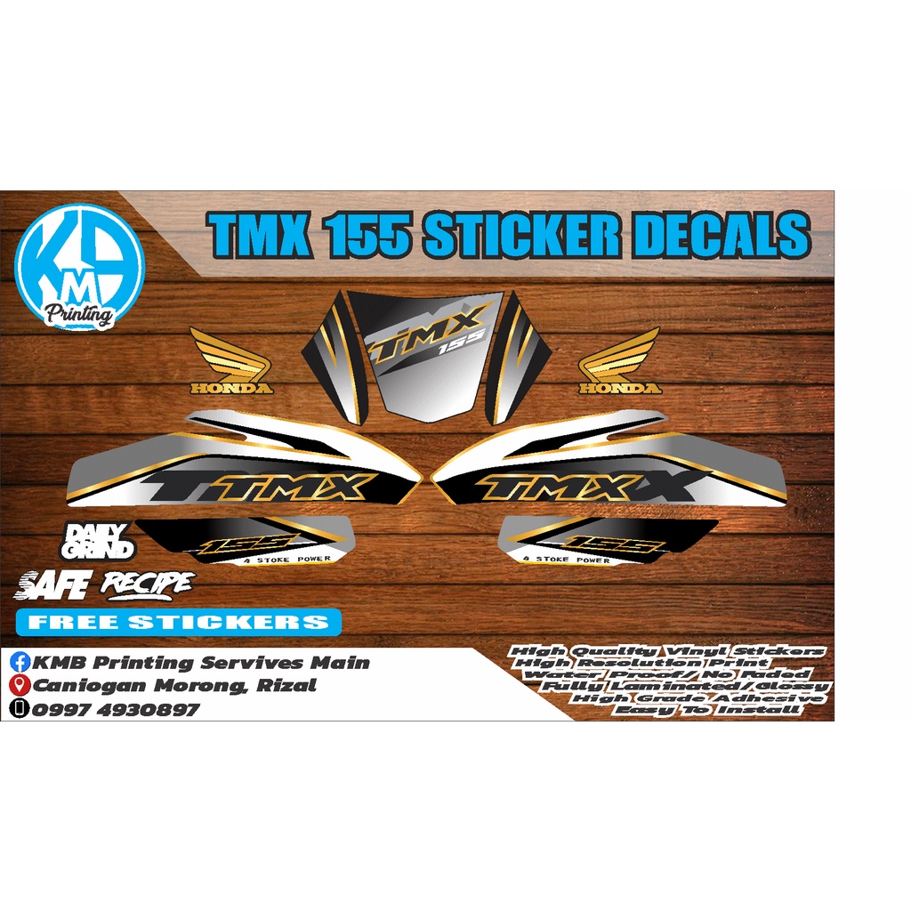 HOnda TMX 155 Sticker Decals 5 colors available | Shopee Philippines