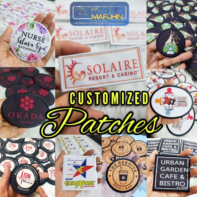 Customized Logo Patch- Sublimation Print with Embroidered border SEW-ON ...