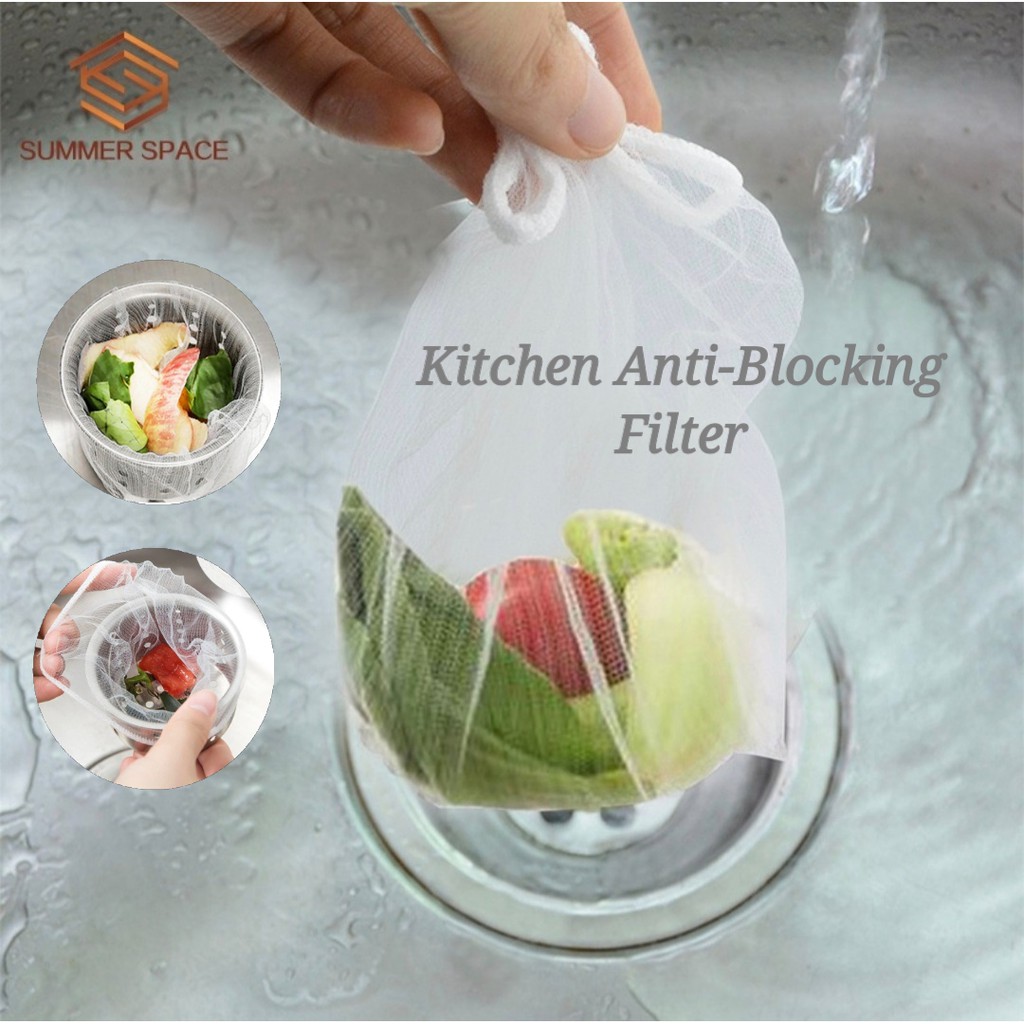 30PCS Reusable Garbage Bag Kitchen Bathroom Trash Can Sink Filter ...