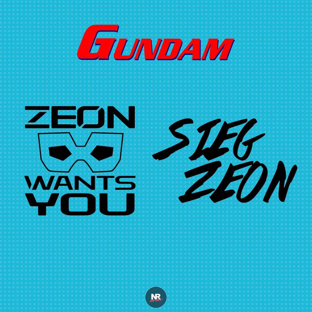 Zeon Vinyl Decal Sticker Gundam Gunpla | Shopee Philippines