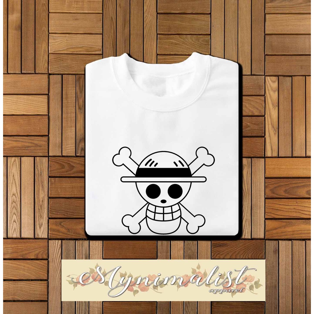 One Piece Luffy Logo Anime Tshirt For Adult Mynimalist Apparel Shopee Philippines