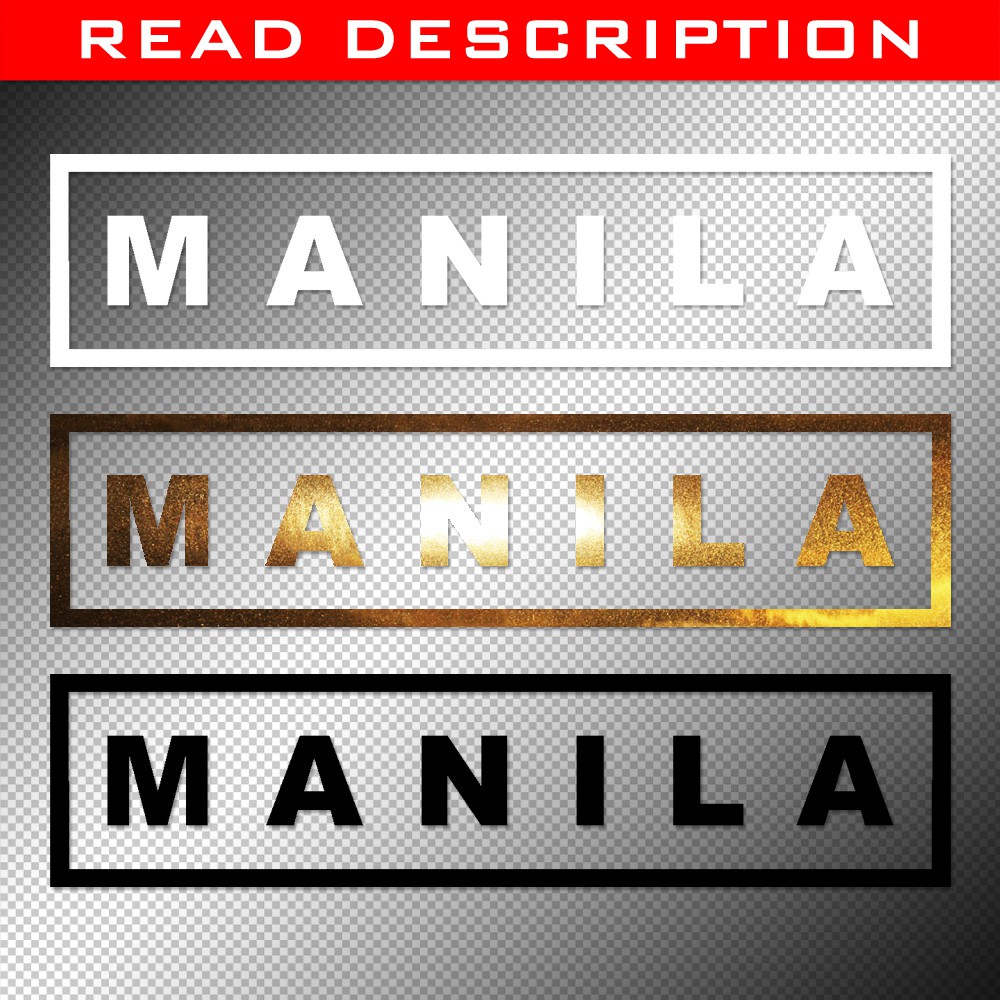 Sticker | (1) Manila Sign | Weather Proof die-cut decals | Logo | Door ...