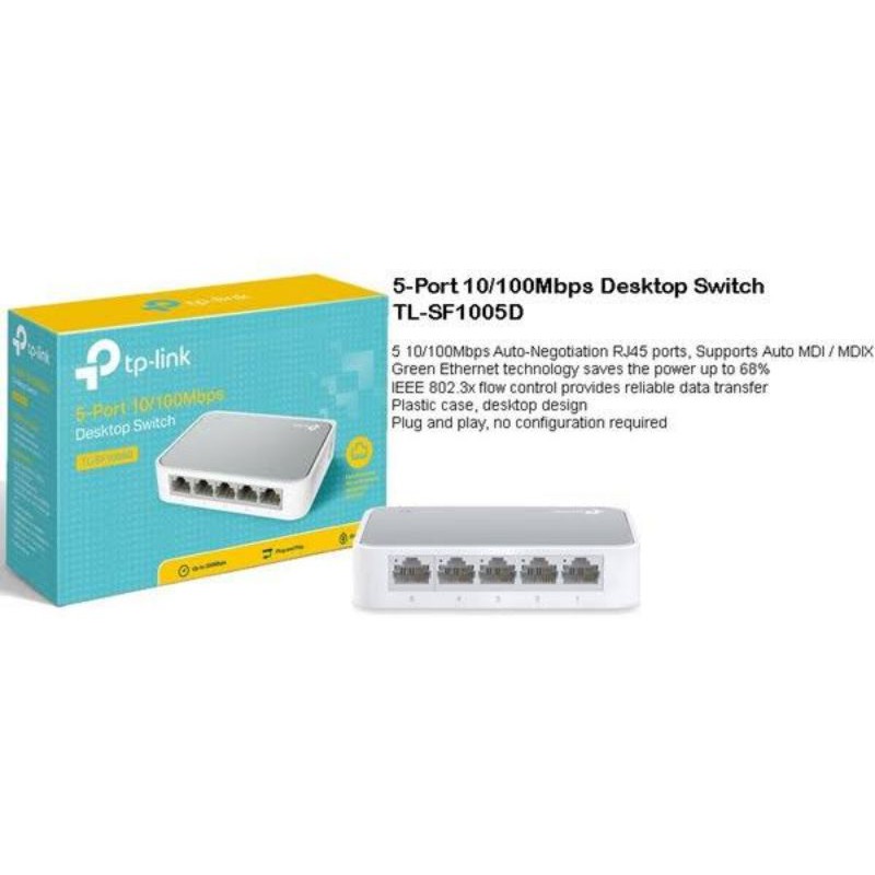 Tp-link SWITCH HUB 5-PORT TL-SF1005D/SWITCH HUB TP-LINK | Shopee ...