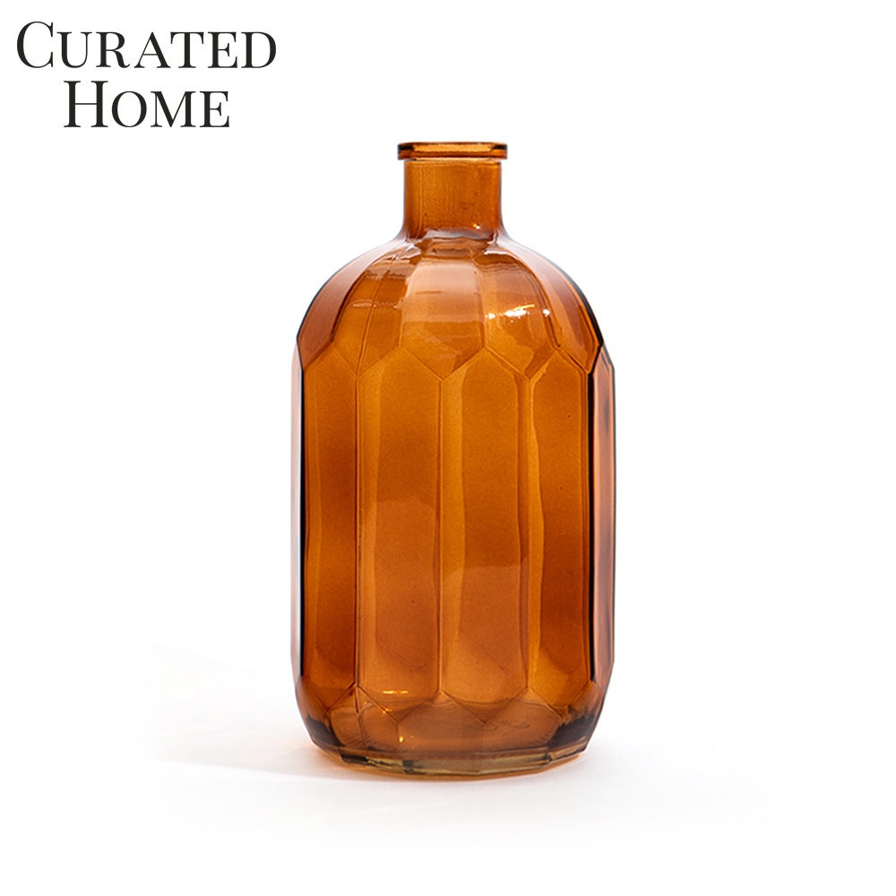 (Delisted) - Curated Home 14 x 26 cm Glass Vase in Amber | Shopee ...
