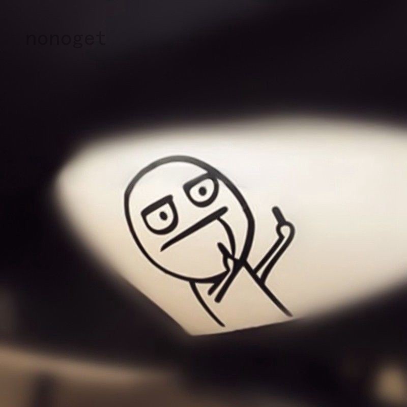 Hfjinjing Cartoon JDM Funny Middle Finger Reflective Vinyl Car Sticker ...