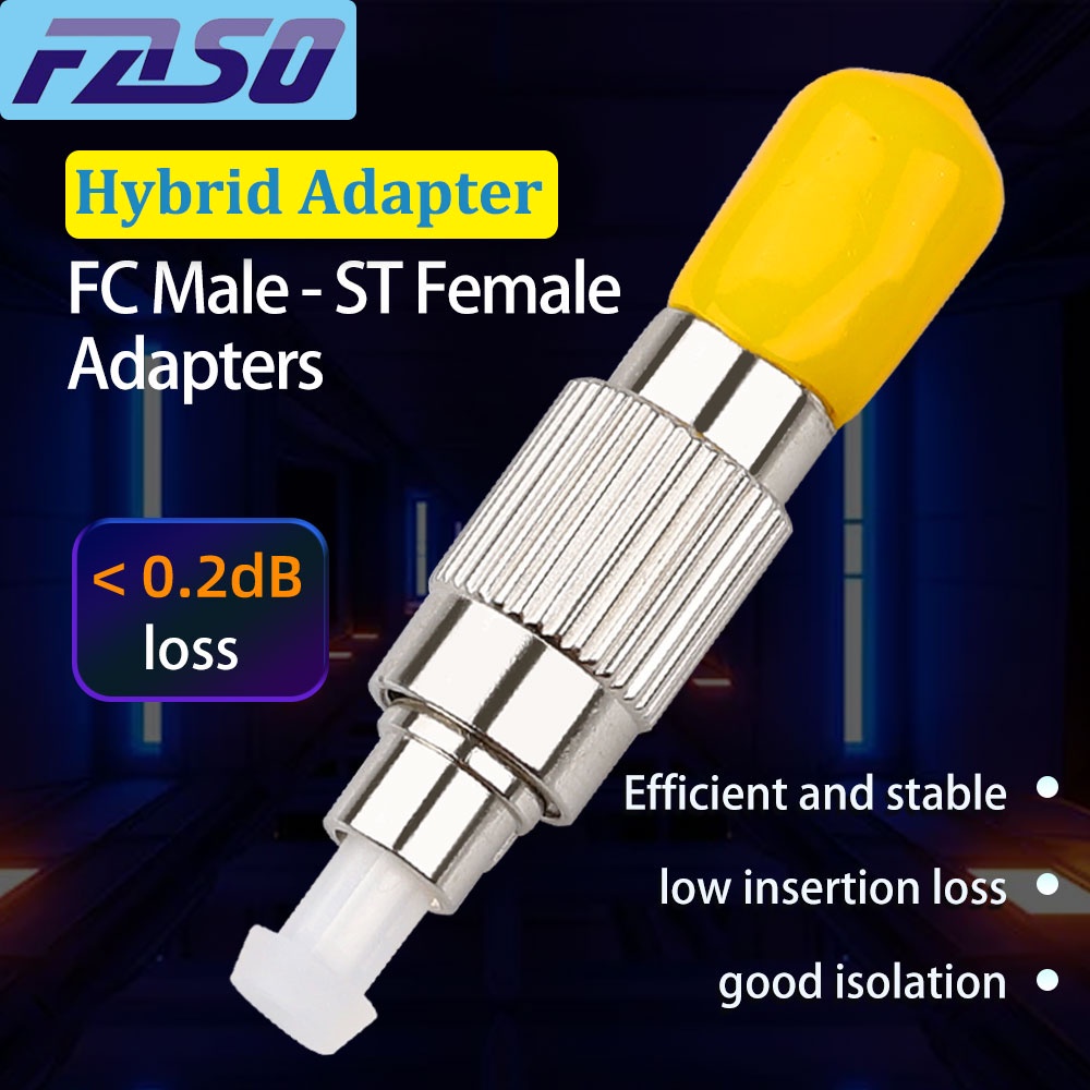 FASO FC-ST Connector Fiber Optic Hybrid Adapter Singlemode FC/PC Male ...