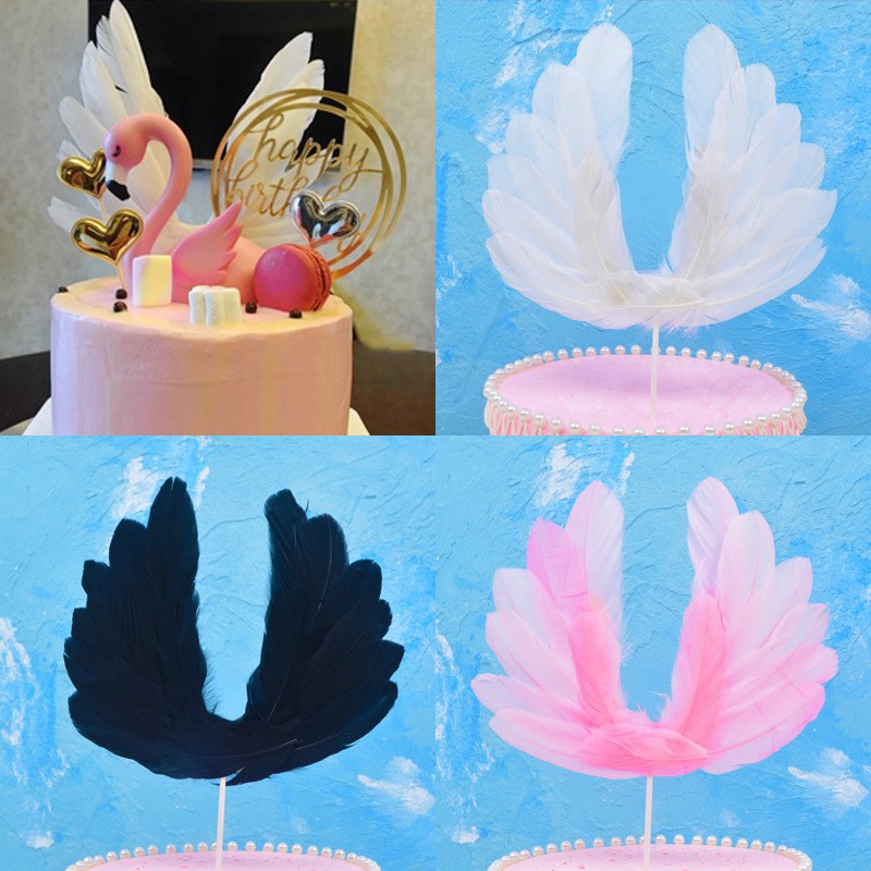 Wings angel wings feather cake topper children birthday cake decoration ...