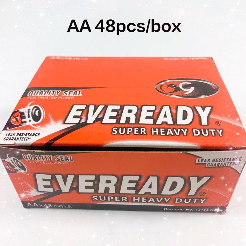 EVEREADY super heavy duty FOR EVERYDAY USE (Battery) AA x 48 & AAA x 40 ...