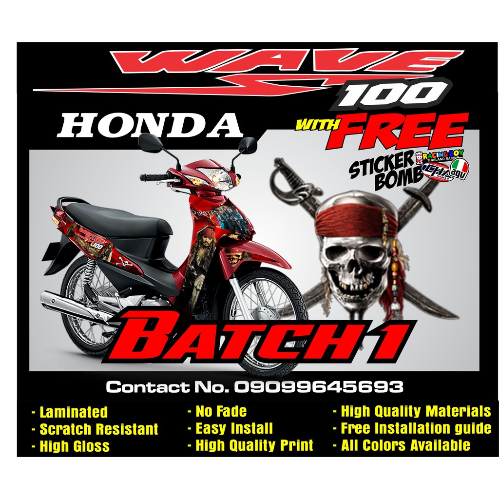 Honda Wave 100s Full Sticker Decals | Shopee Philippines