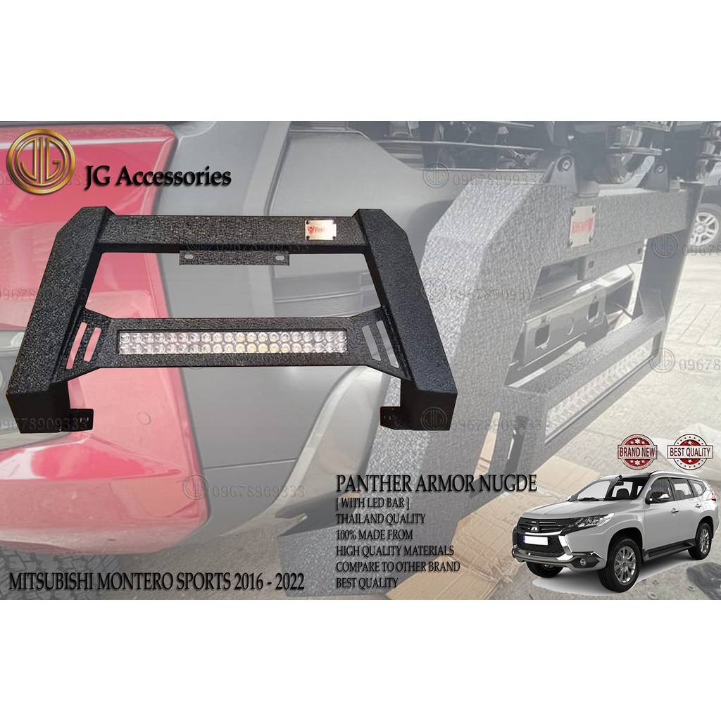 MITSUBISHI MONTERO SPORTS 2016-2022 PANTHER FRONT BUMPER GUARD W/LED ...