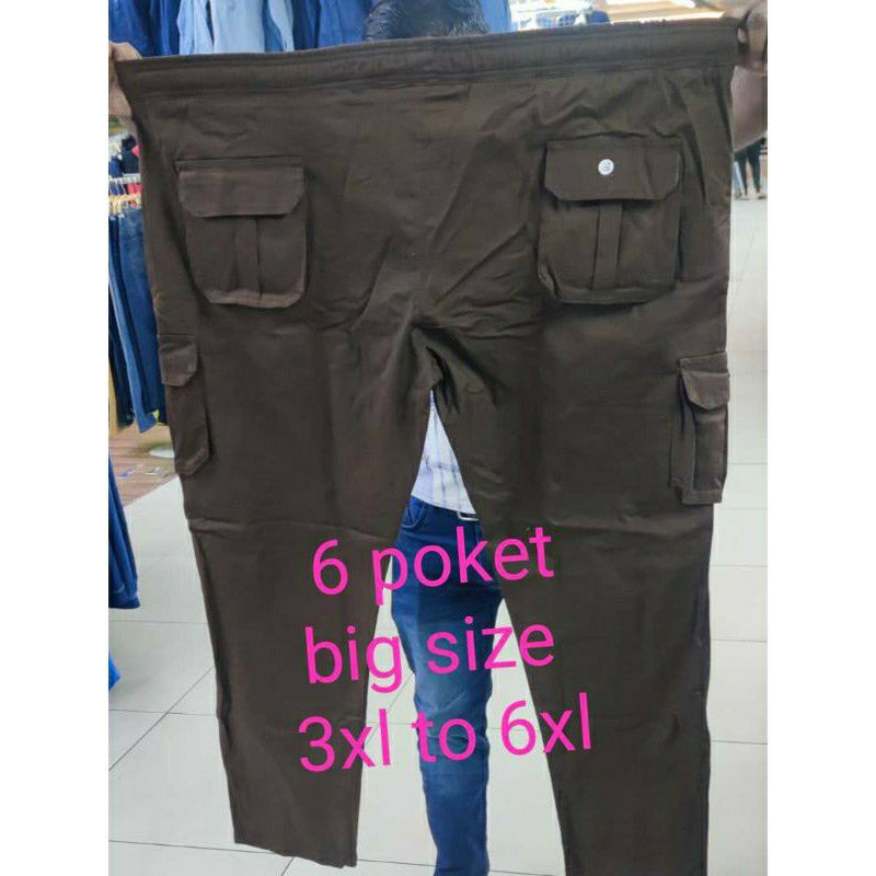 6 pocket Salck Big Size:-3XL To 6XL Pants Plus Size Unisex. Big Pants ...
