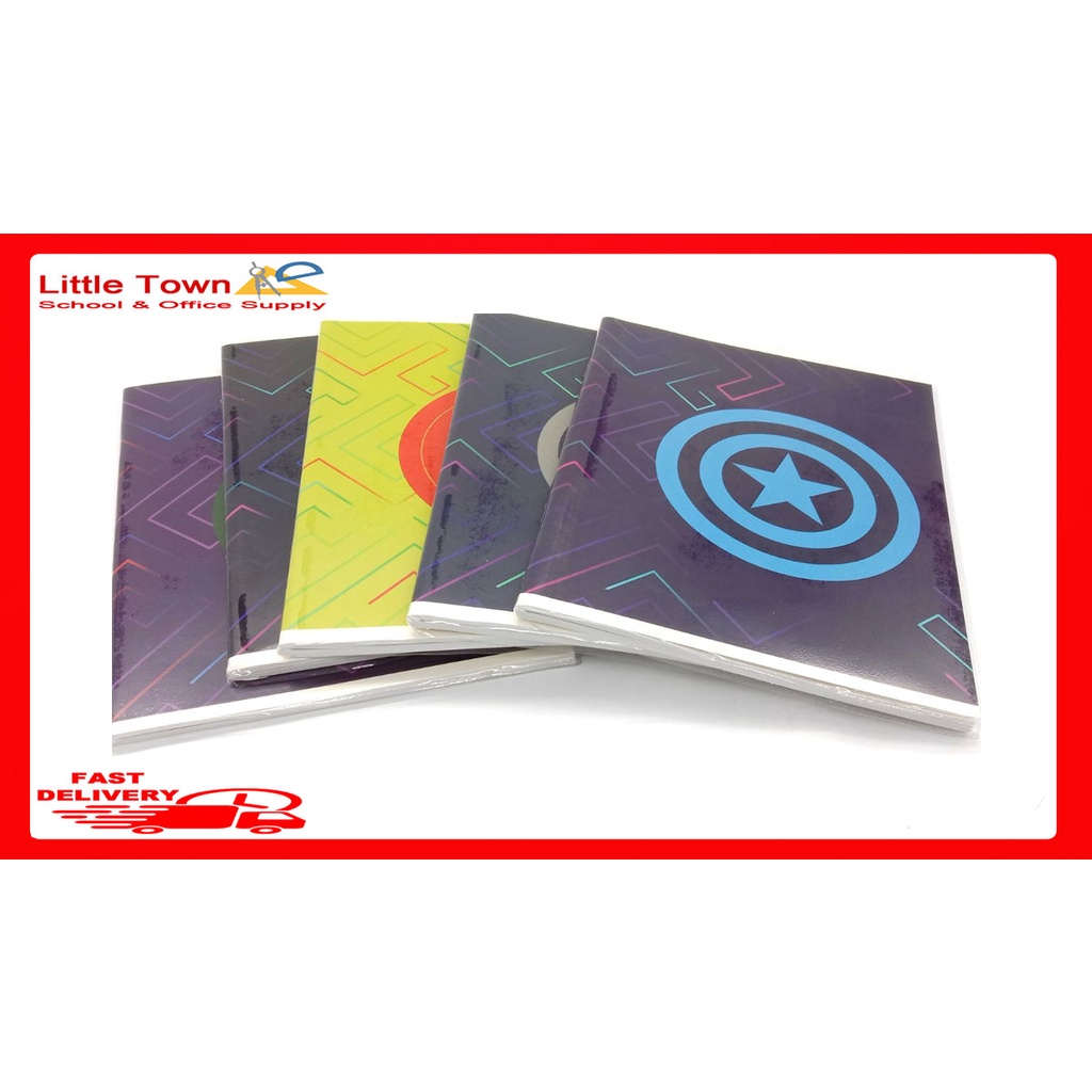 Marvel writing notebook with plastic cover random design | Shopee ...