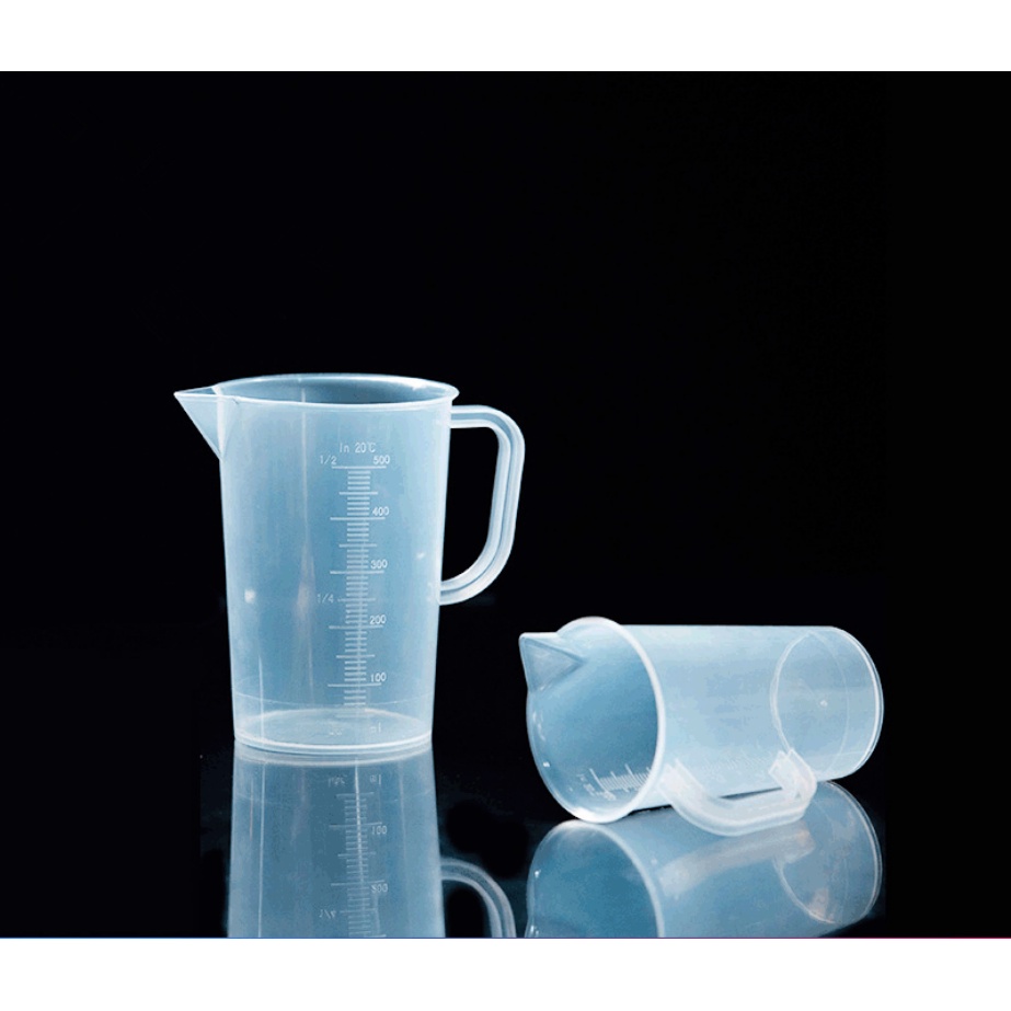 Transparent cup scale plastic measuring cup measuring tools with handle ...