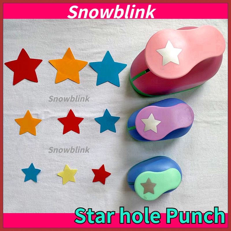 Star Shape Hole Punch 1.5/2/2.75inches Paper Craft Hole Puncher Tool ...