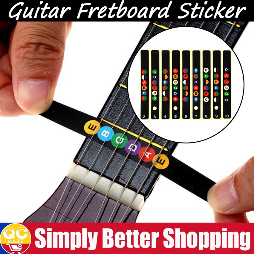 Guitar Fretboard Sticker Universal Water Resistant Guitar Fretboard ...