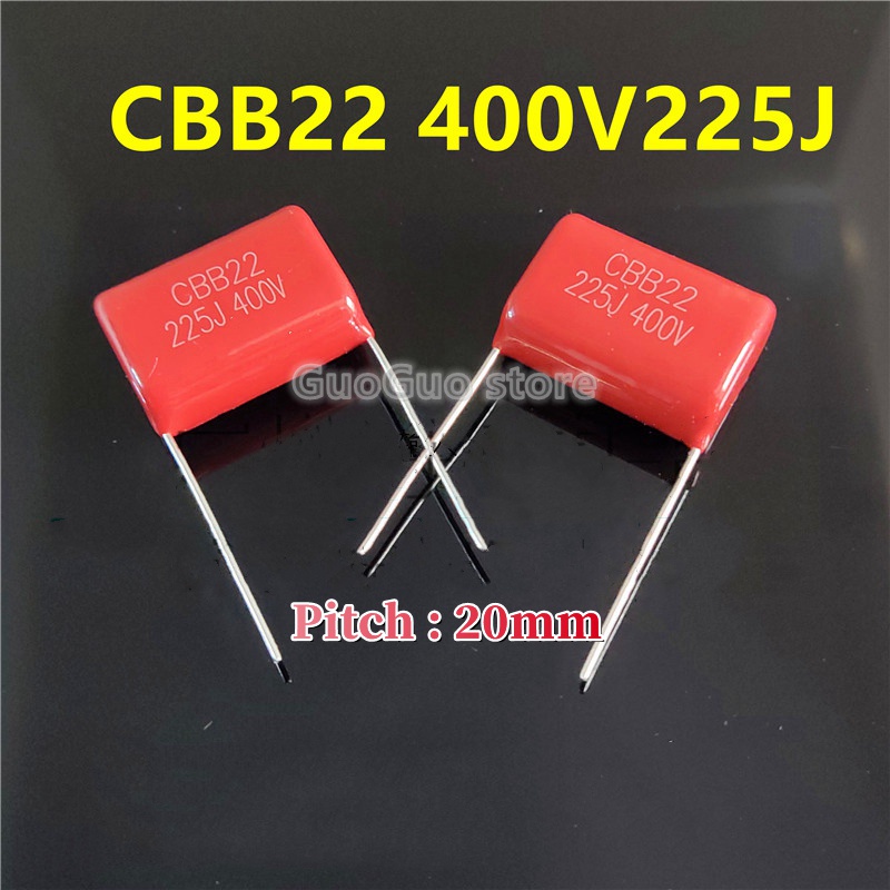 10pcs CBB Capacitor CBB22 225J 400V 2.2uF CBB21 225J400V 400V225J Metallized Polypropylene Film ...