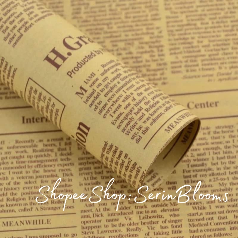 NewsPaper wrapping paper/Vintage design | Shopee Philippines