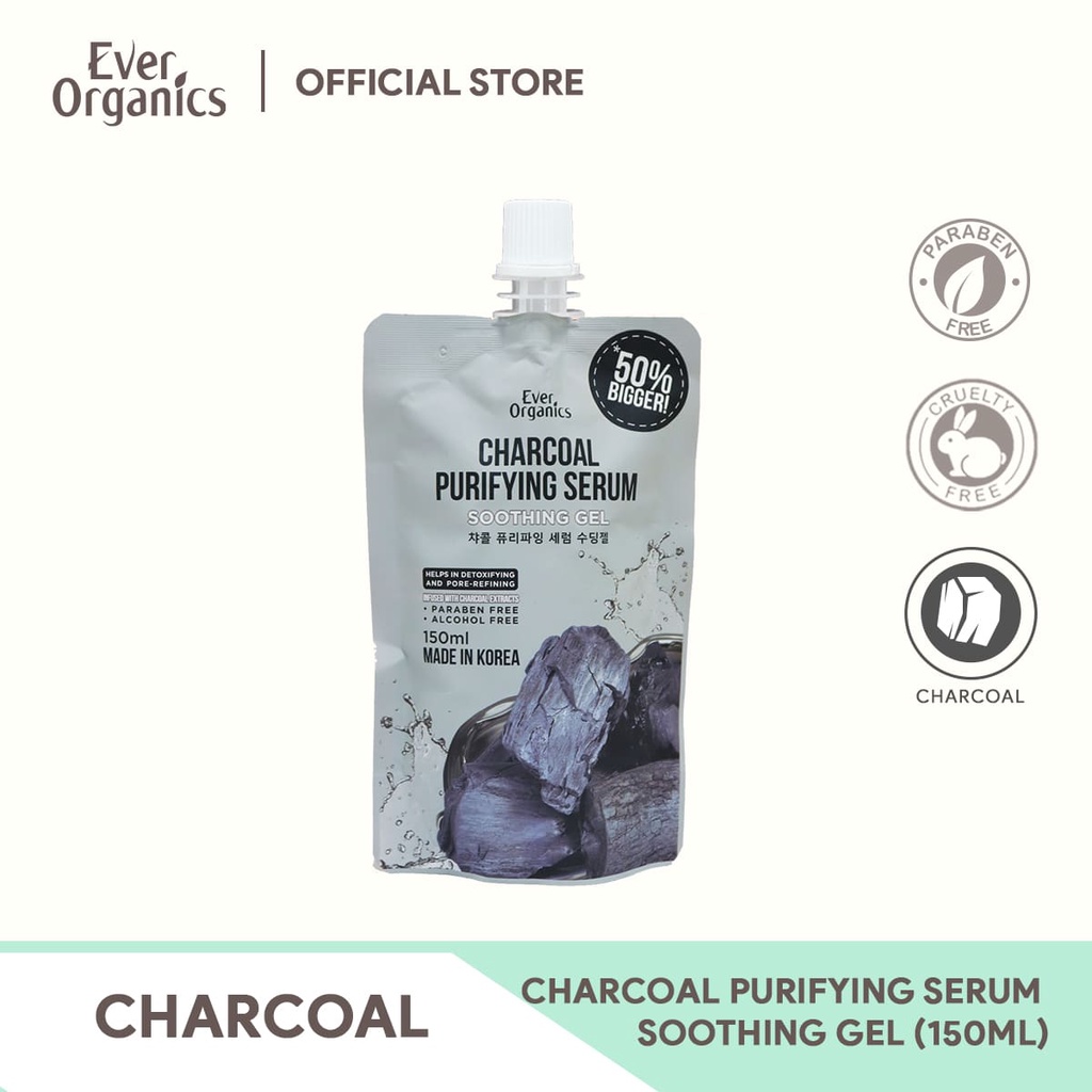 Ever Organics Serum Soothing Gel 150ML – Charcoal P | Shopee Philippines